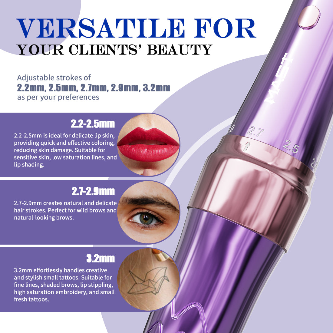 MAST P60 Wireless Tattoo Pen Machine With Adjustable Stroke Length