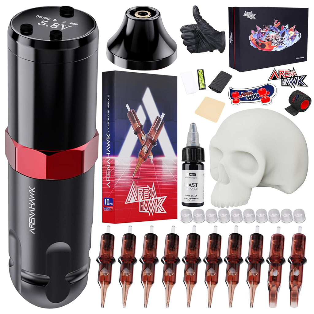 Arenahawk Wireless Tattoo Machine Beginner Tattoo Kit