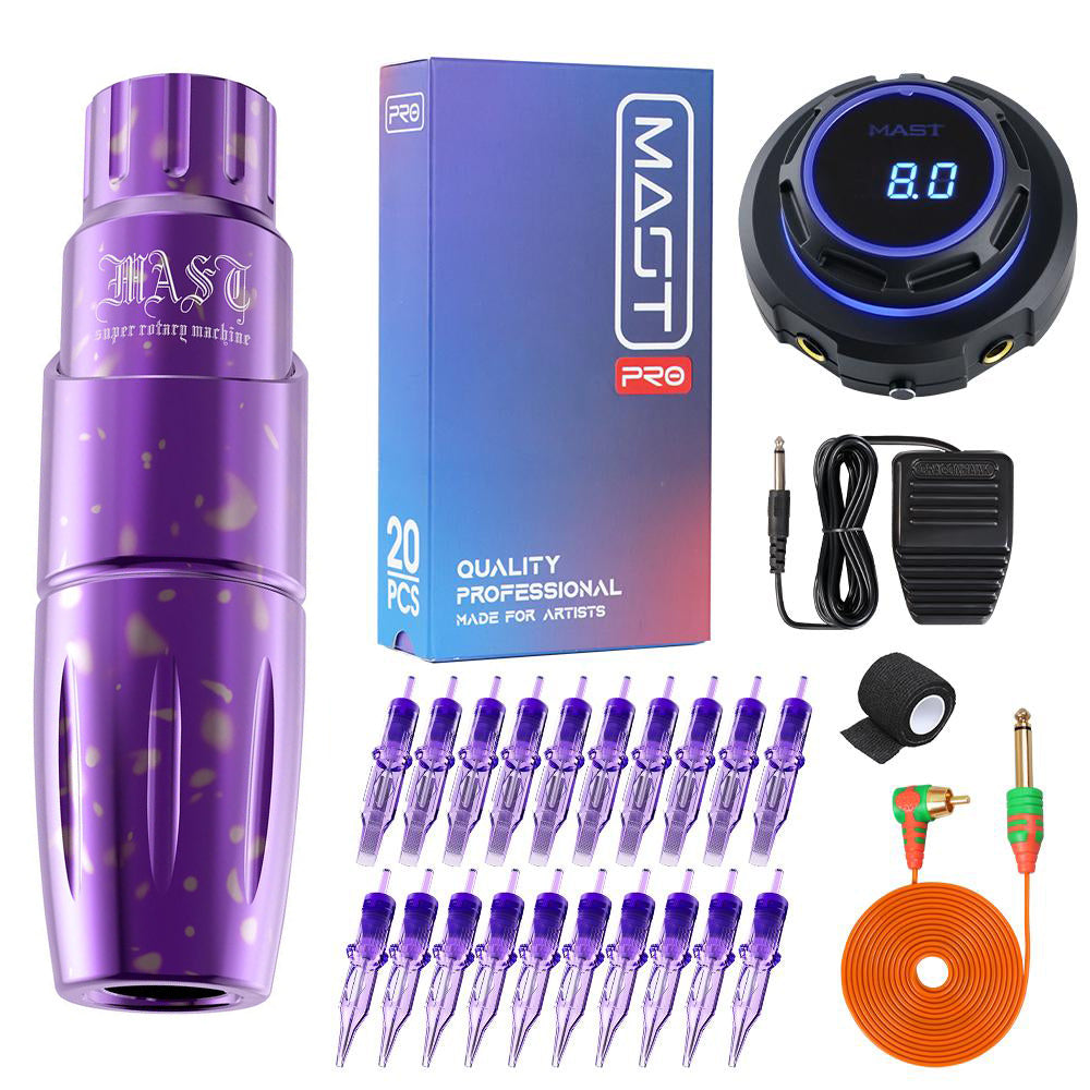 Mast Tour Tattoo Machine Special Edition Kit With Halo Power Supply