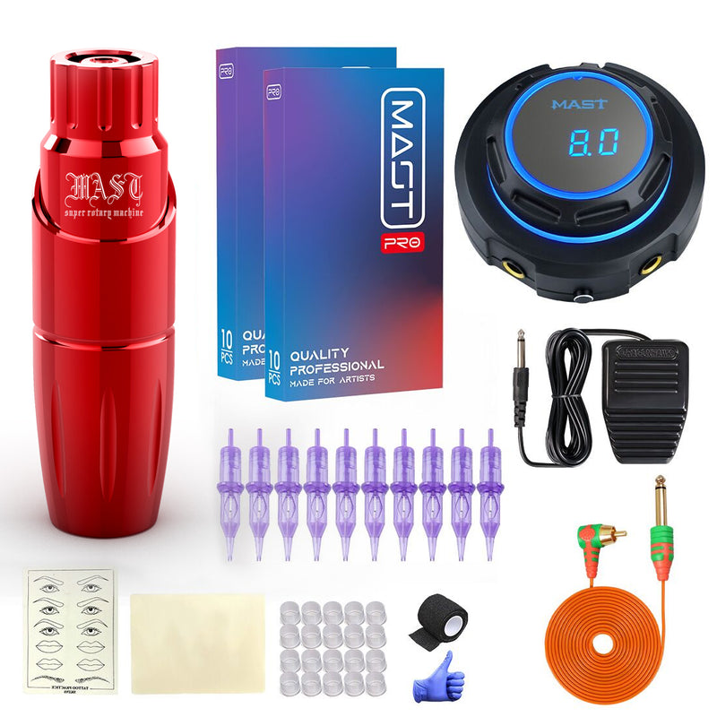 Mast Tour Tattoo Machine Kit Rotary Tour Pen Halo Power Supply
