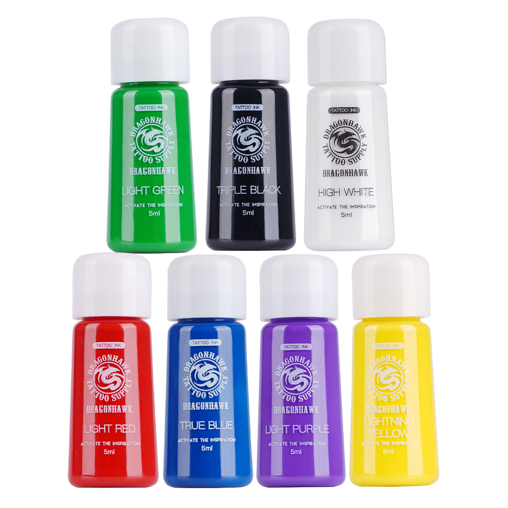 Dragonhawk Tattoo Ink Mixed 7 Colors 5ML