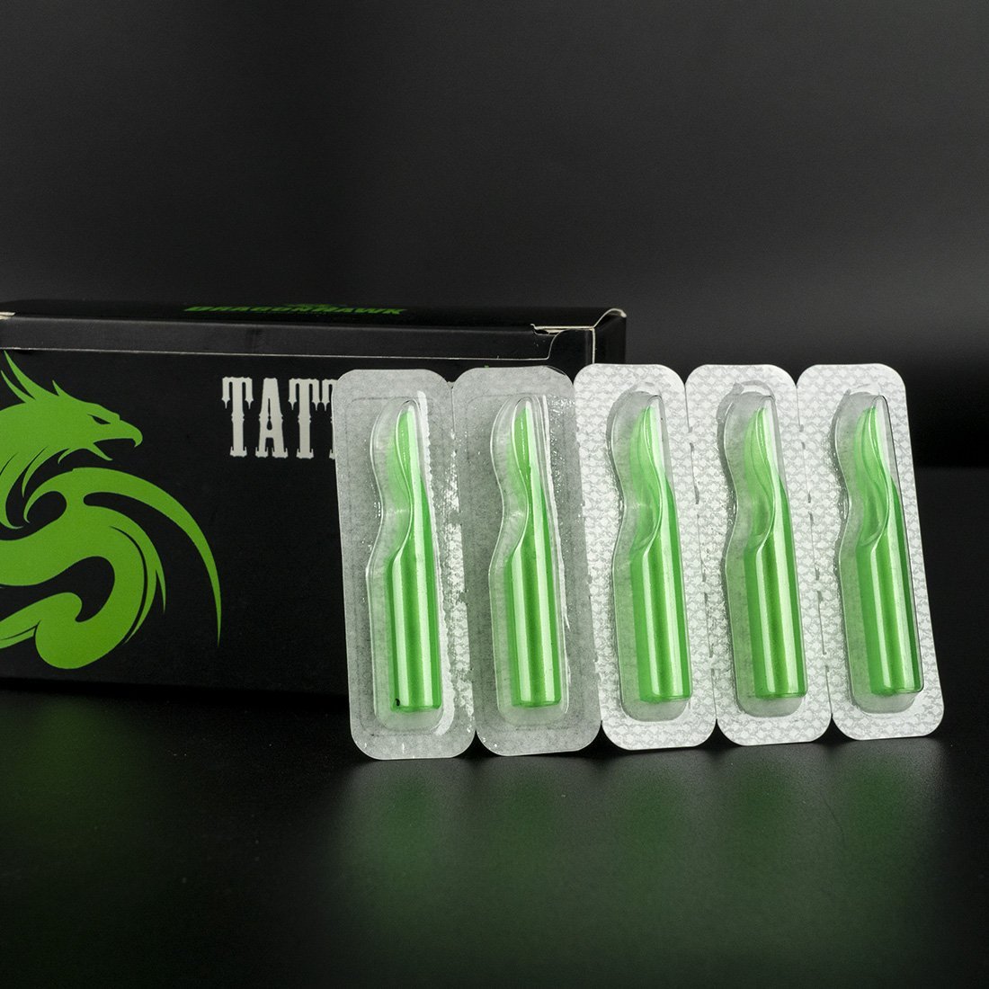 50Pcs Disposable Mast Tattoo Tips Nozzle Tube Green Color M