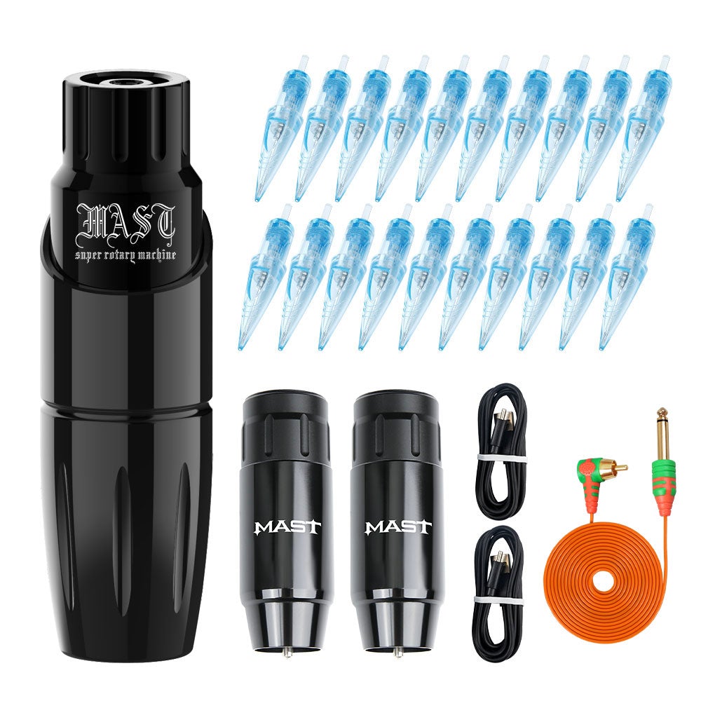 Mast Tour Wireless Tattoo Kit with Mast Battery WJX Cartridges